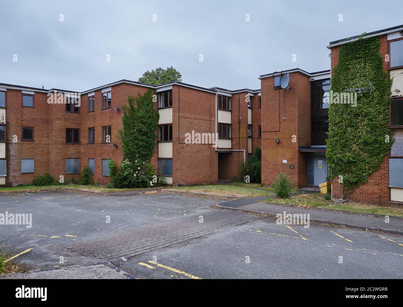 Abandoned apartment block in UK Stock Photo - Alamy