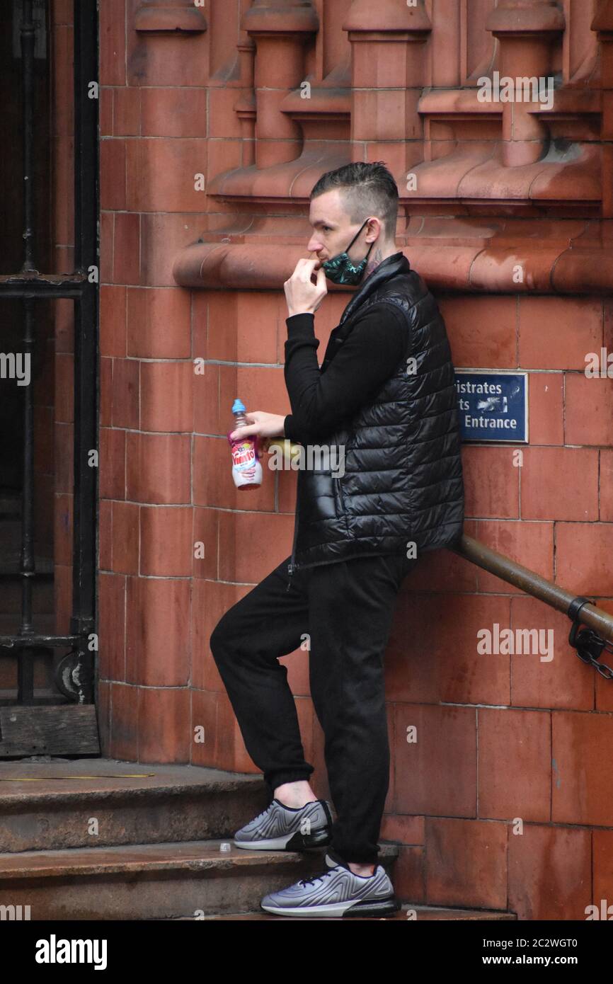 Matthew Wain, 31, waiting to enter Birmingham Magistrates' Court before ...