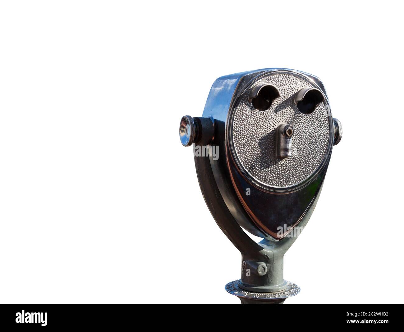 Coin operated observation binocular isolated on white background Stock ...