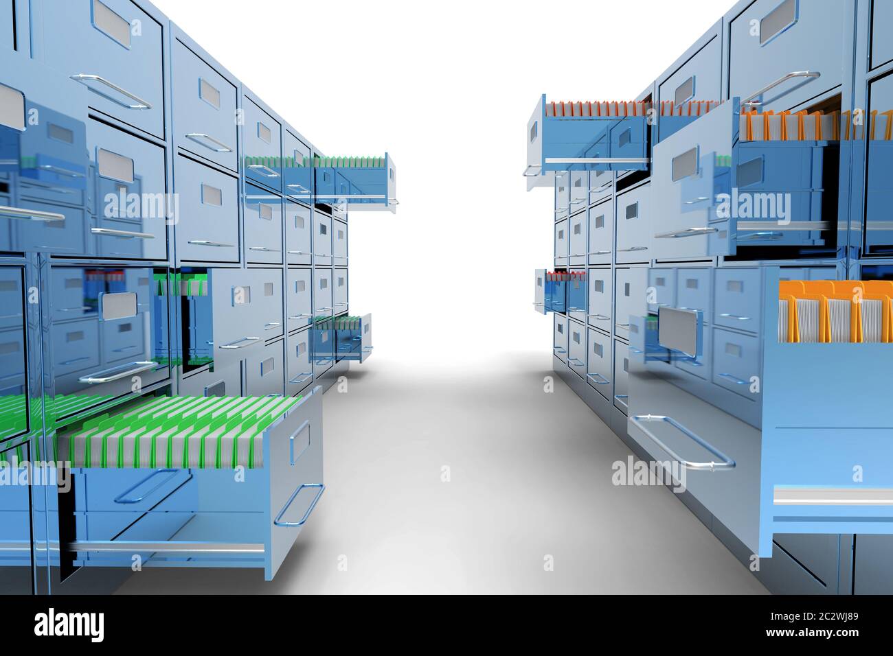 File cabinet isolated on white background Stock Photo - Alamy