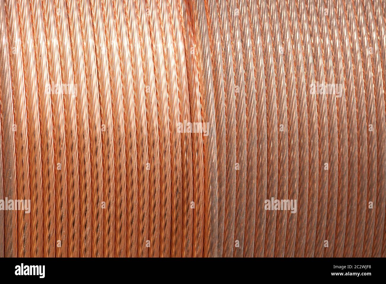High power copper cables being installed at an electicity sub-station ...