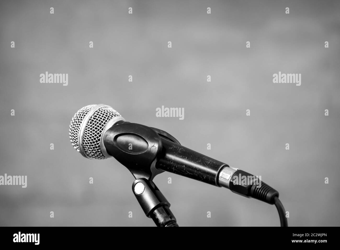 a microphone is ready for performance and speaking Stock Photo - Alamy