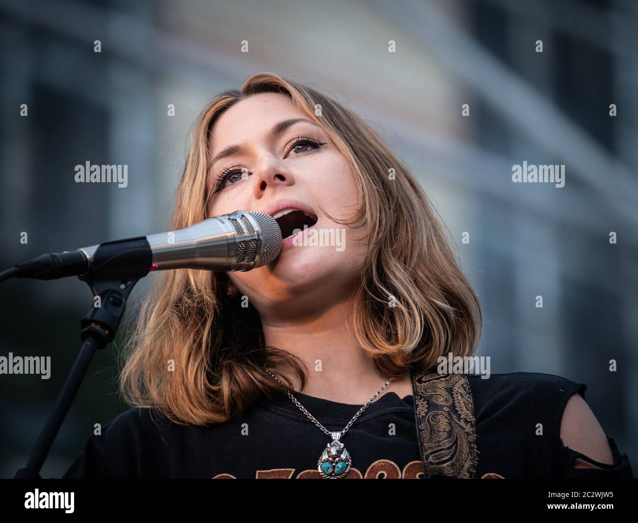 Odense, Denmark. 07th, August 2019. The American roots rock band Larkin ...