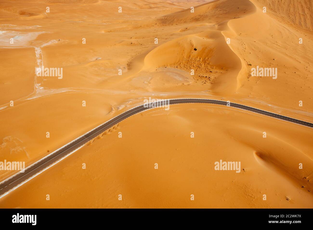 A road through the Sahara desert built by an oil company to facilitate ...