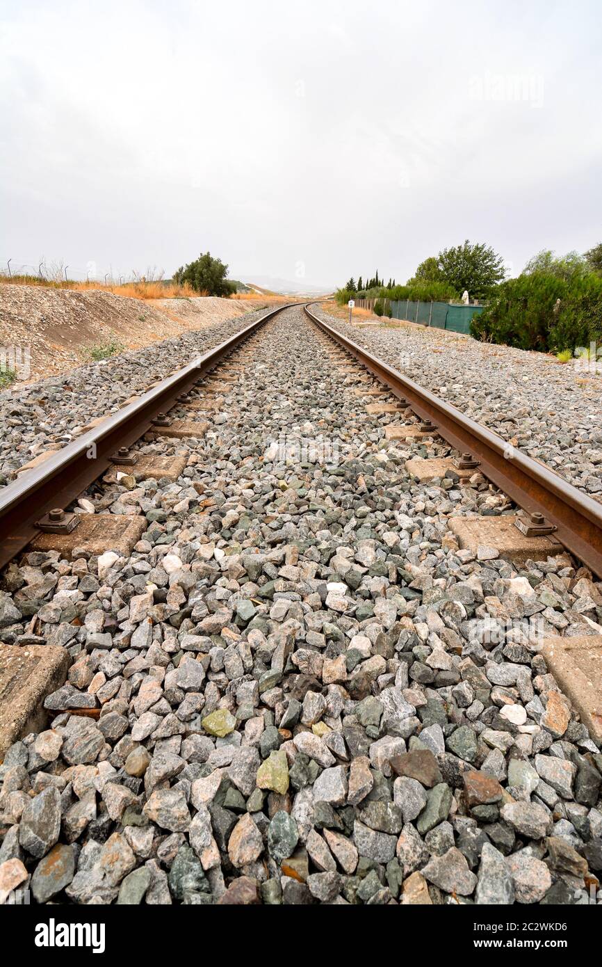 Photo Picture of a Classic Train Rail Road Stock Photo - Alamy