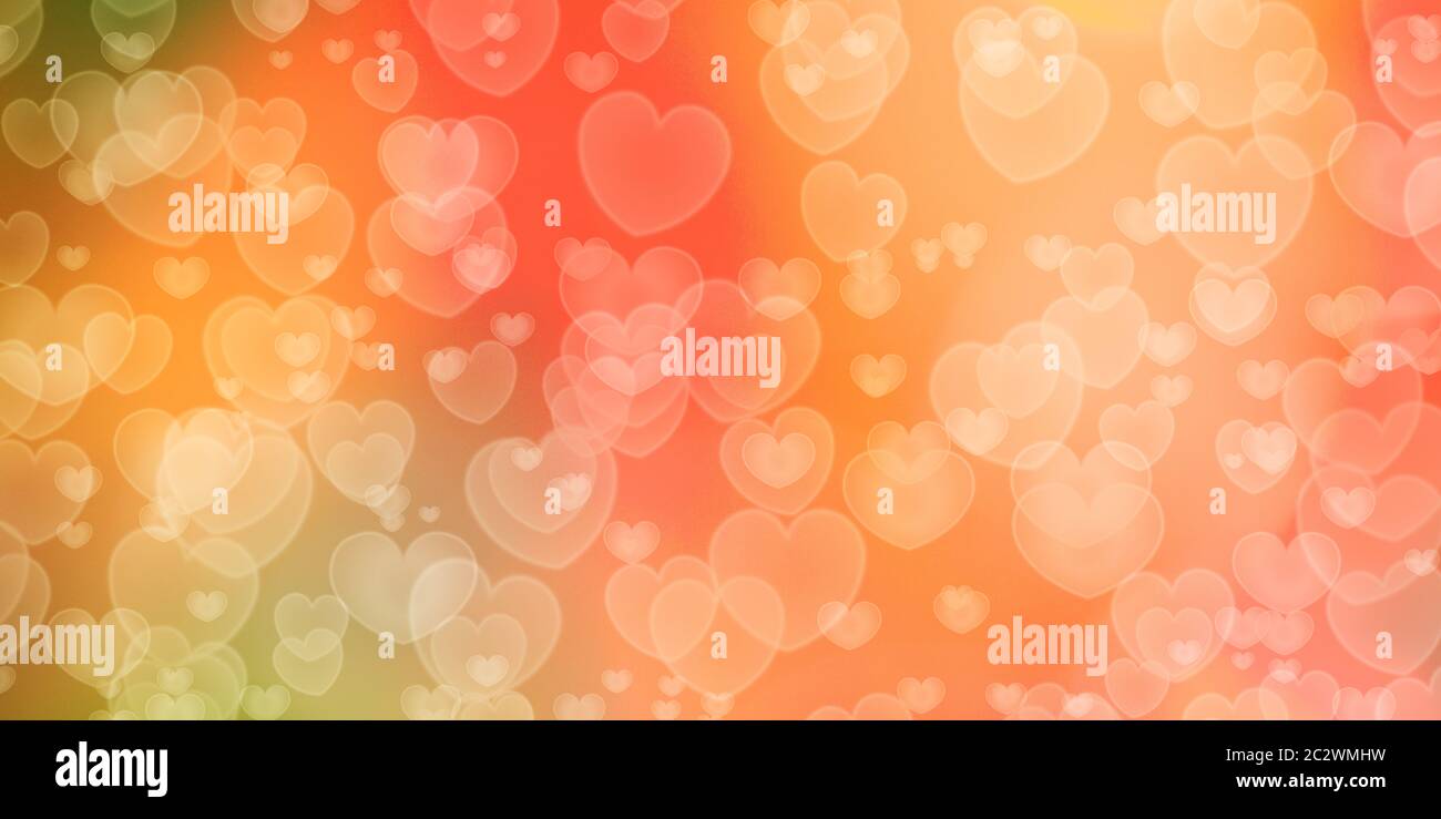 Romantic pastels heart shaped bokeh using as background, Valentines Day ...