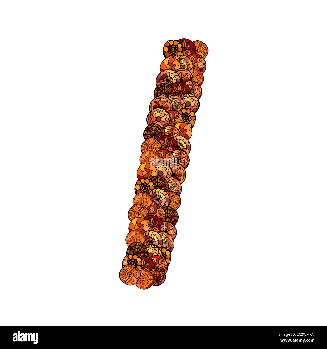 abstract font, made of ethnic elements - slash symbol Stock Photo - Alamy