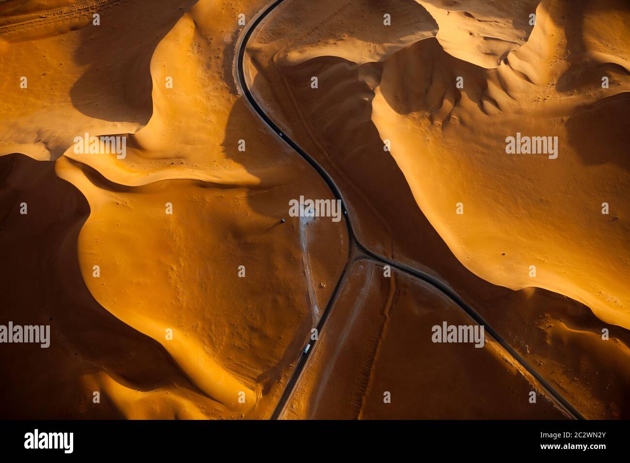 A road through the Sahara desert built by an oil company to facilitate ...