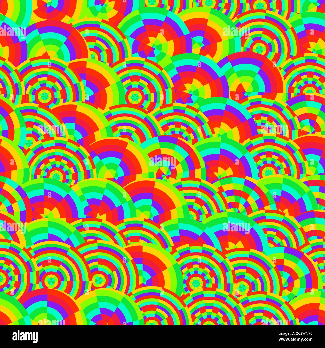 abstract rainbow colored circles seamless pattern Stock Photo - Alamy