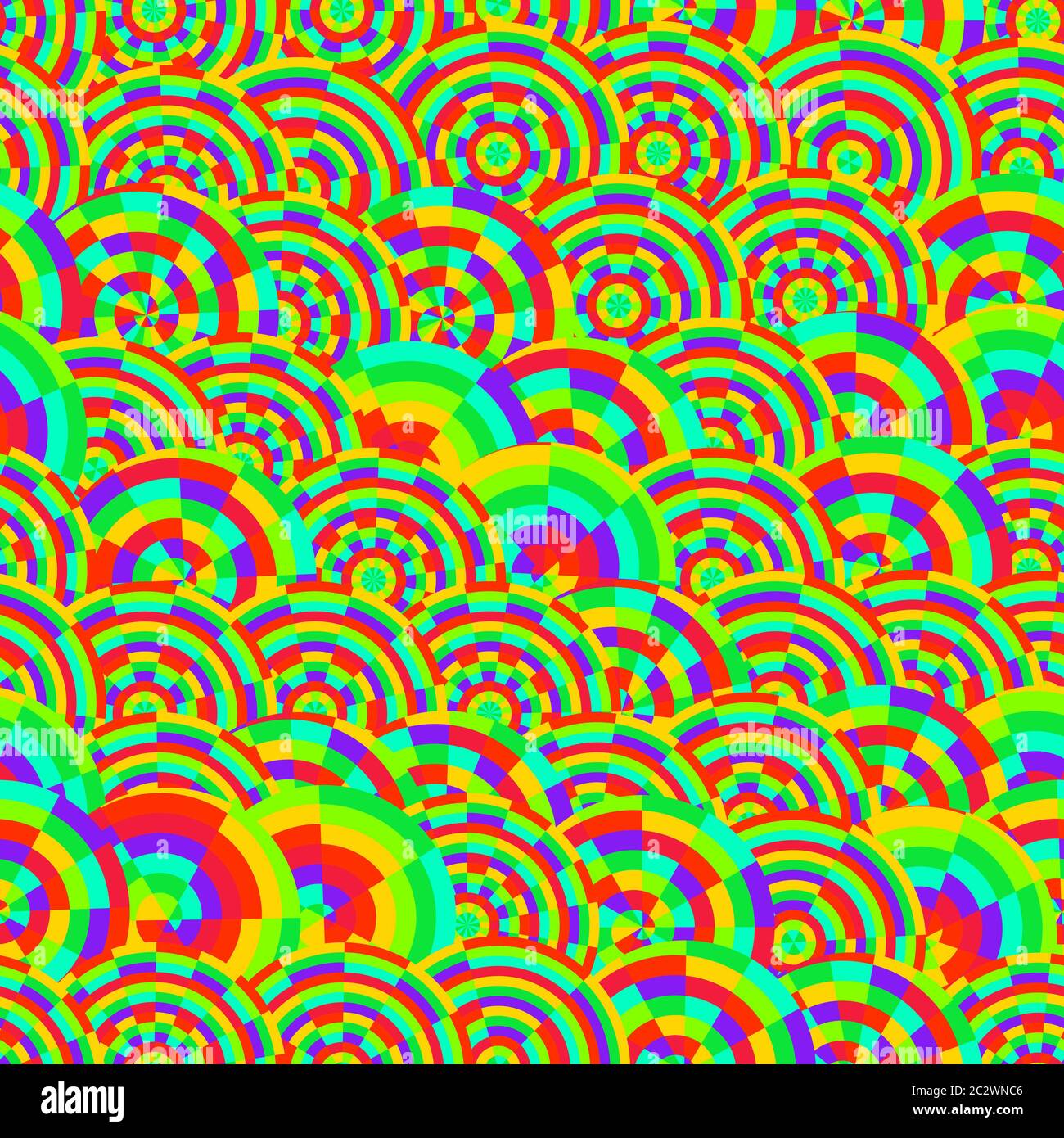abstract rainbow colored circles seamless pattern Stock Photo - Alamy