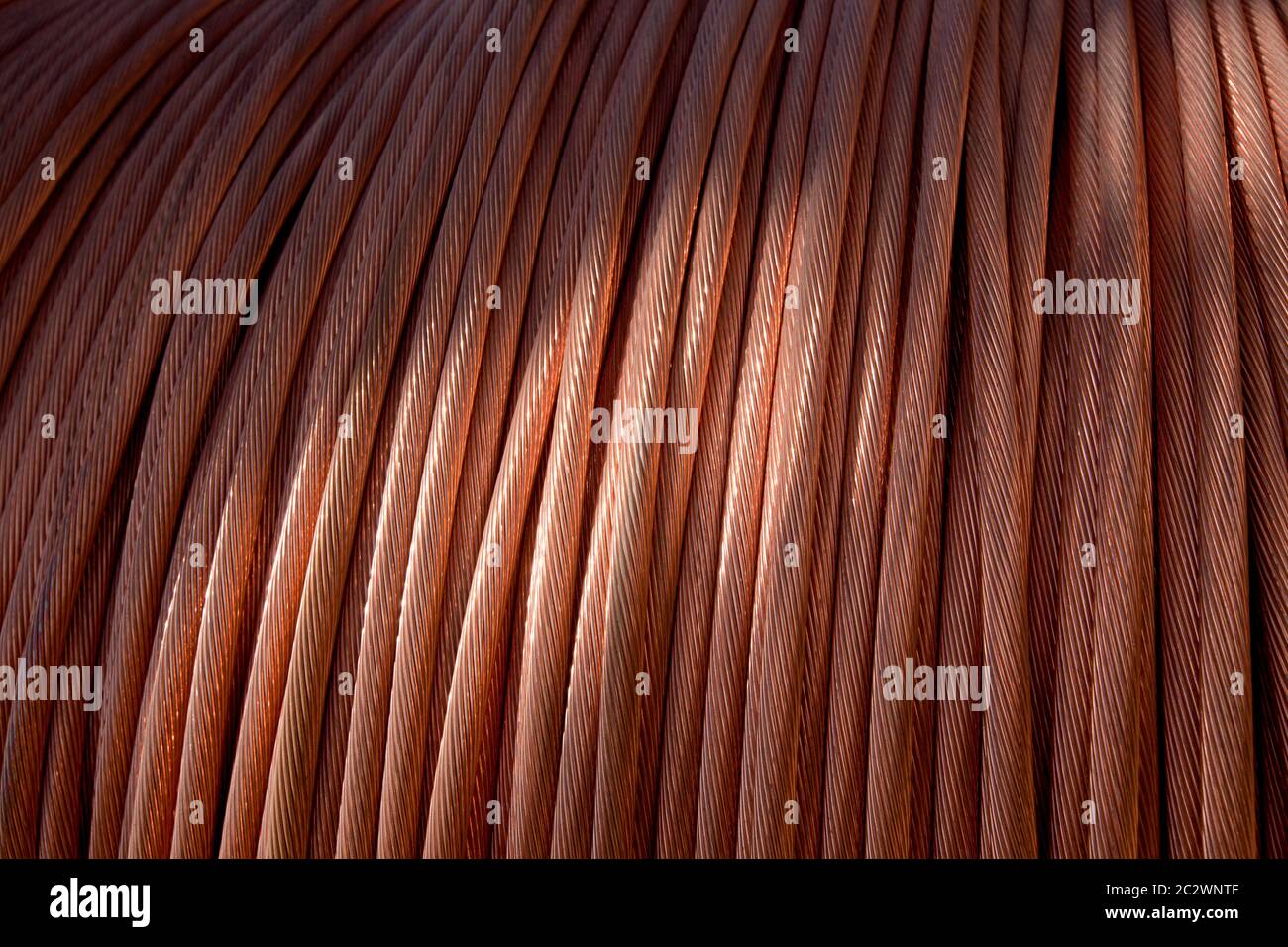 High power copper cables being installed at an electicity sub-station ...