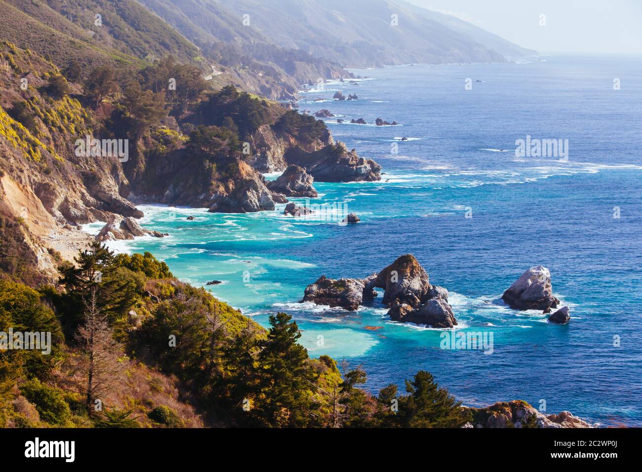 Big Sur Coastline View in California USA Stock Photo - Alamy