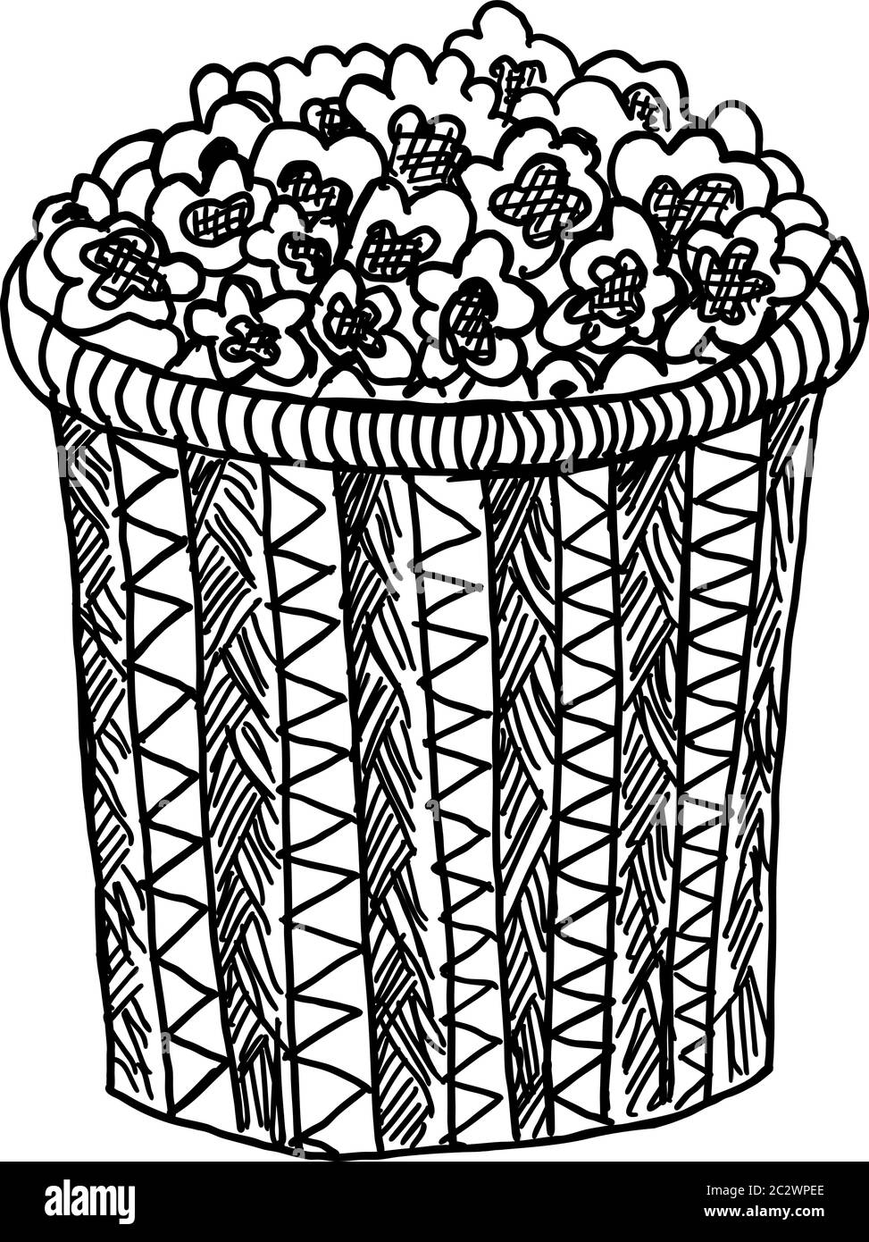 Popcorn box icon in Black and White Stock Photos & Images - Alamy