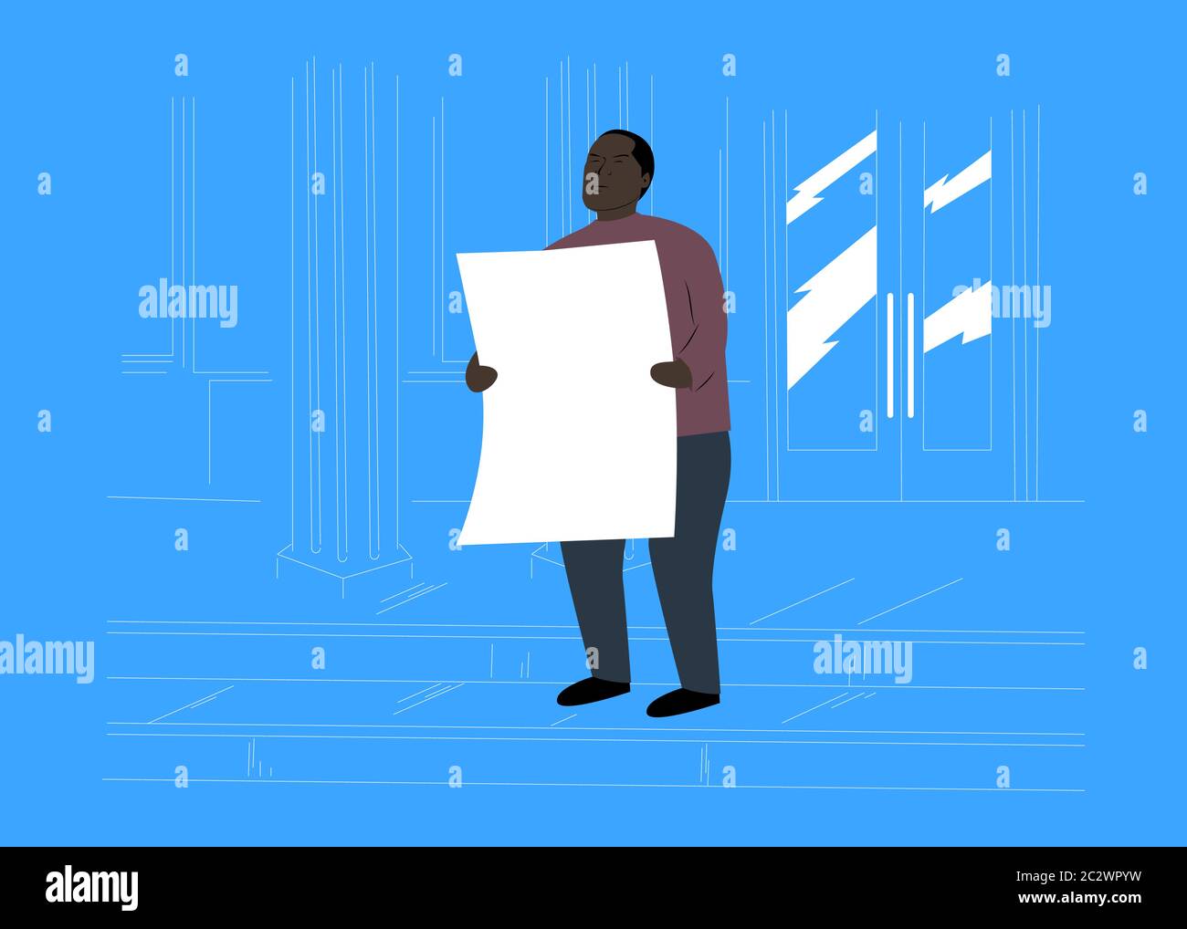 Activist man standing Stock Vector Images - Alamy