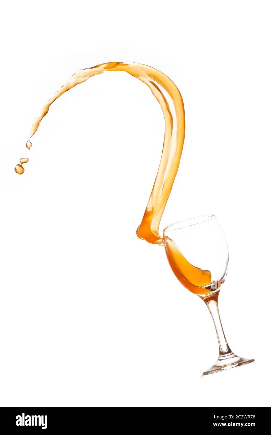 Wine glass splash Stock Photo - Alamy