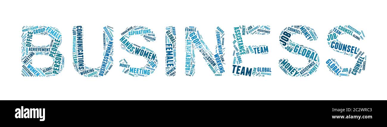 "Business" word in tag cloud Stock Photo - Alamy