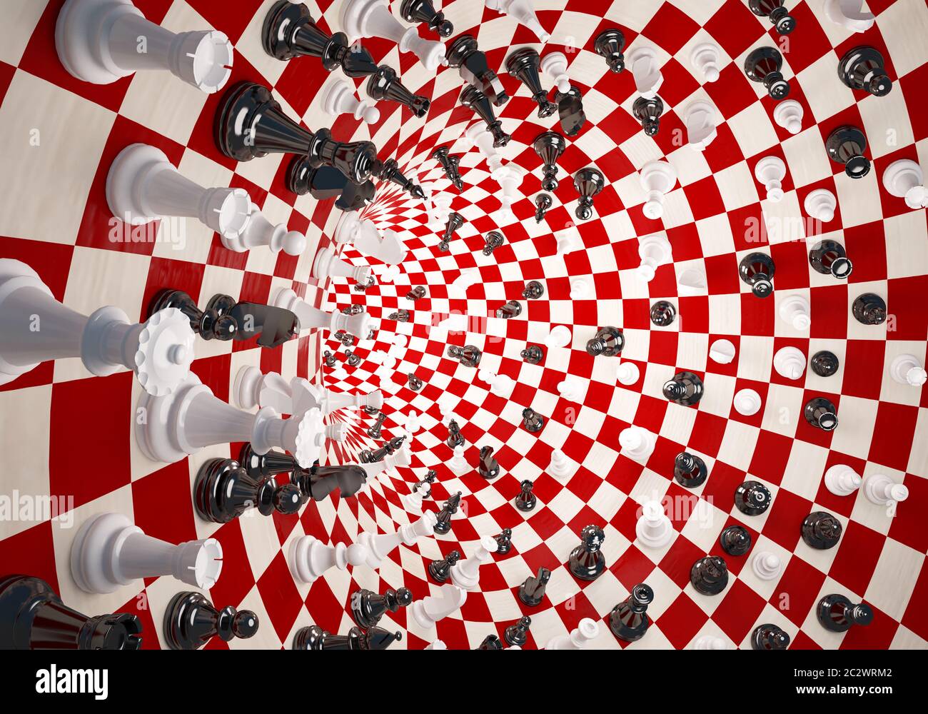 Chess white and black on the tunnel chess field Stock Photo - Alamy