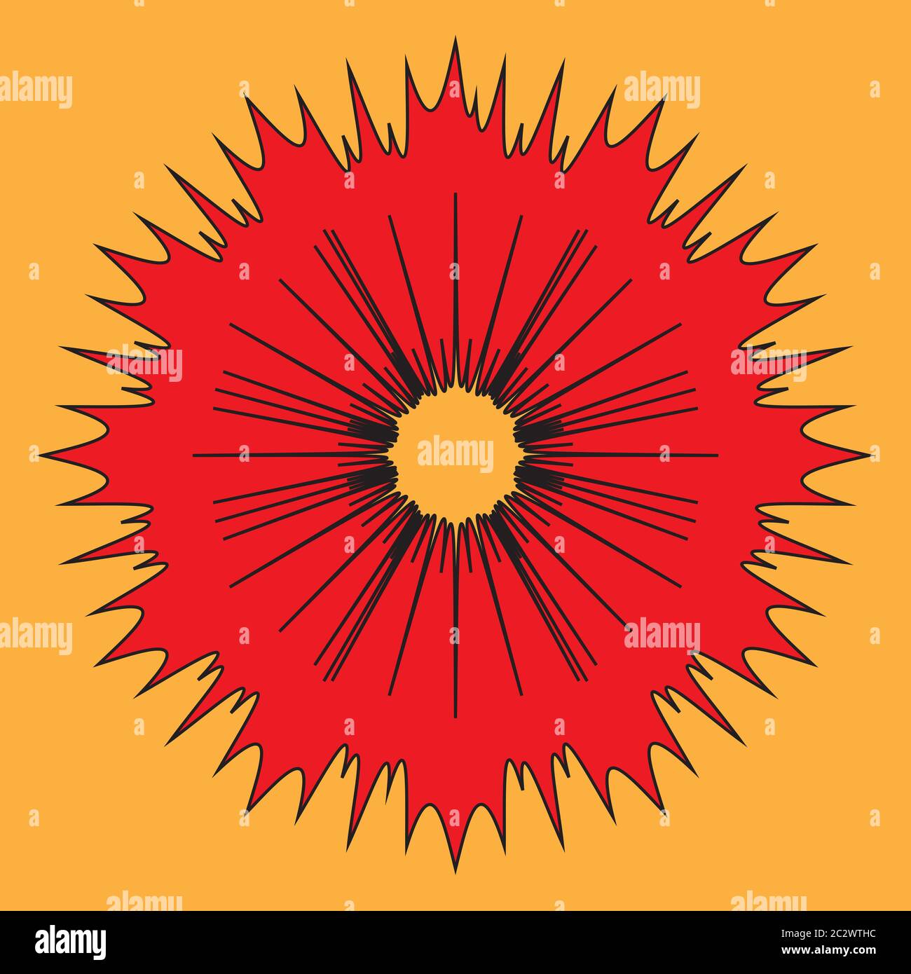 A bright red explosive type splash on an orange background Stock Photo ...
