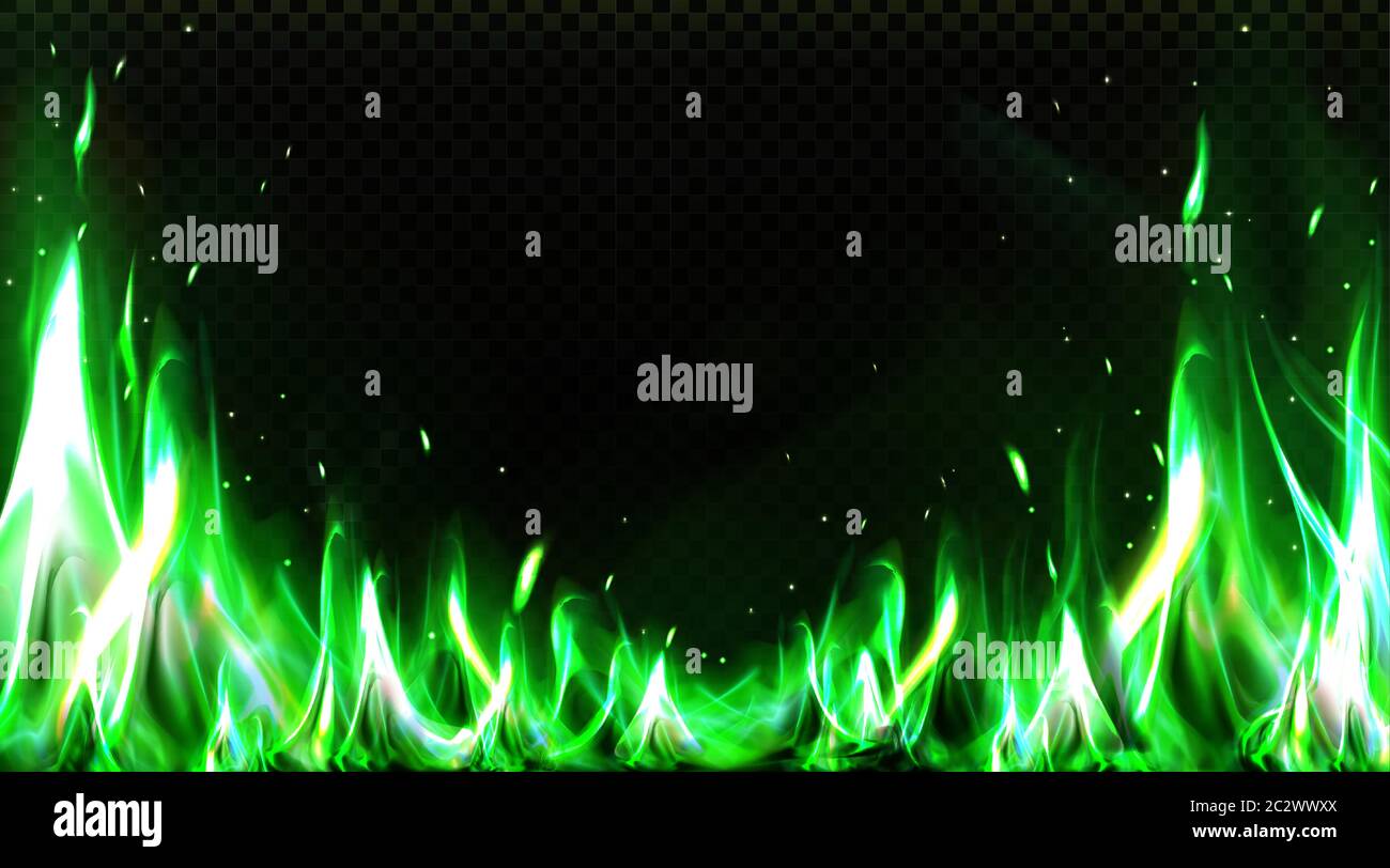 Green Flames Backgrounds