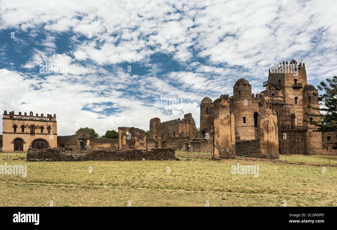 Fasil Ghebbi, Royal fortress-city within Gondar, Ethiopia. Founded by ...