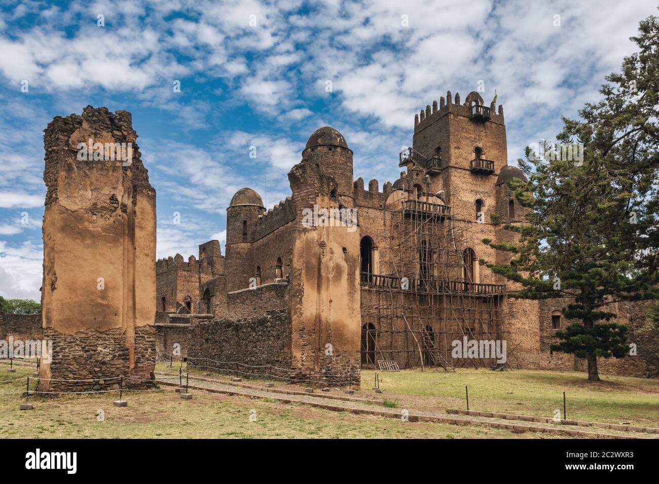 Fasil Ghebbi, Royal fortress-city within Gondar, Ethiopia. Founded by ...
