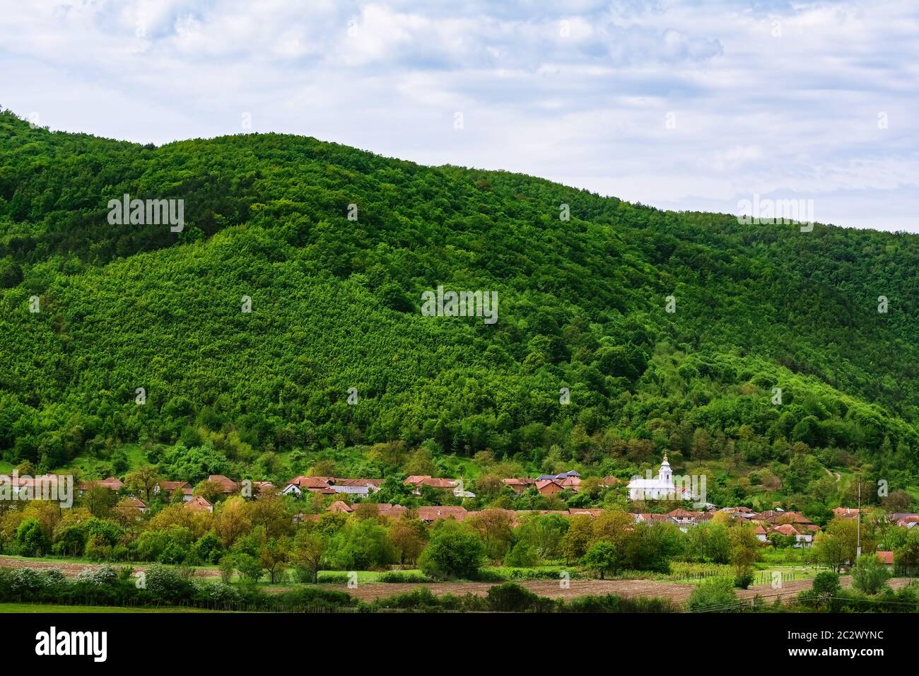 Small settlement in Romania Stock Photo - Alamy