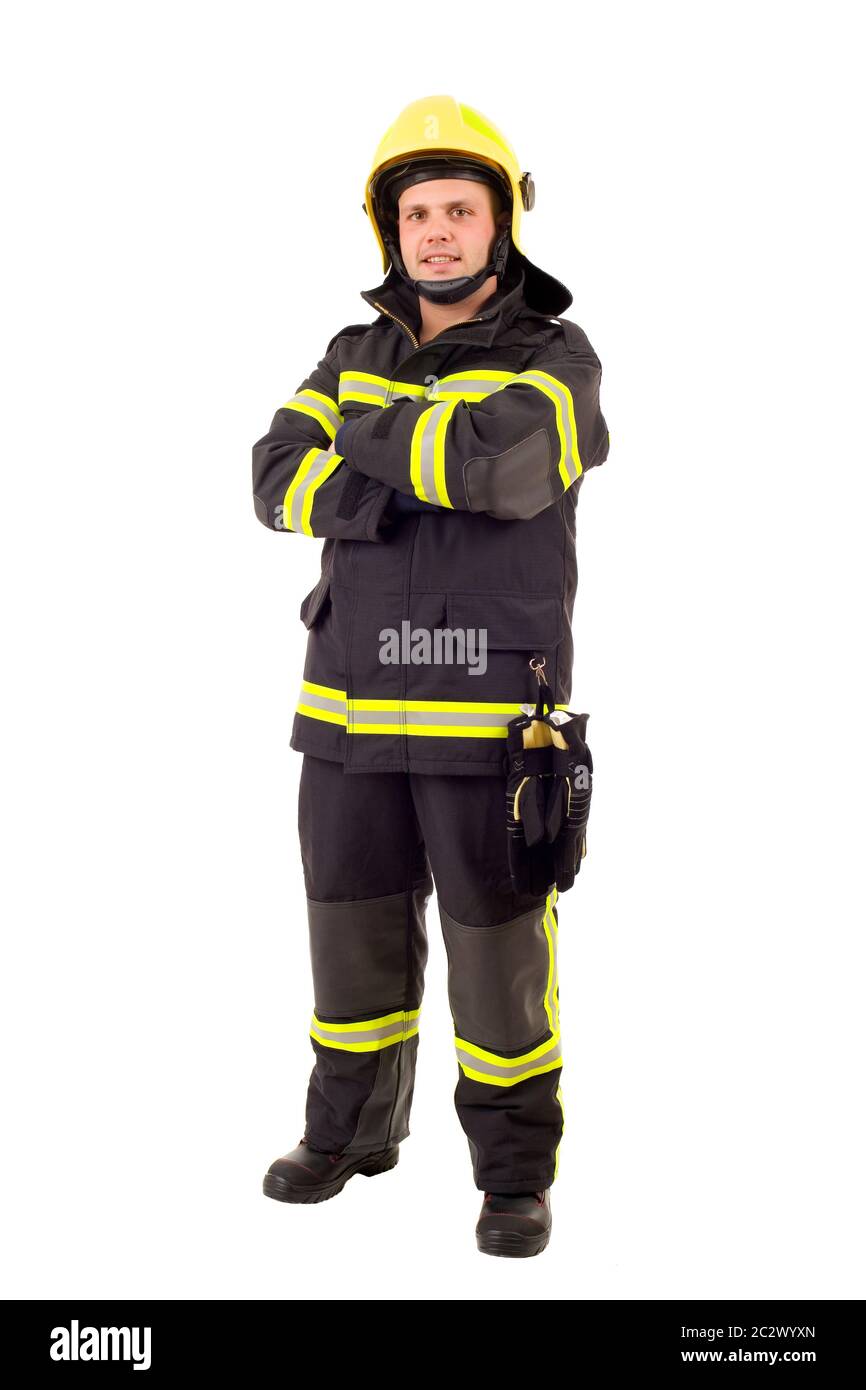 Happy fireman isolated hi-res stock photography and images - Alamy
