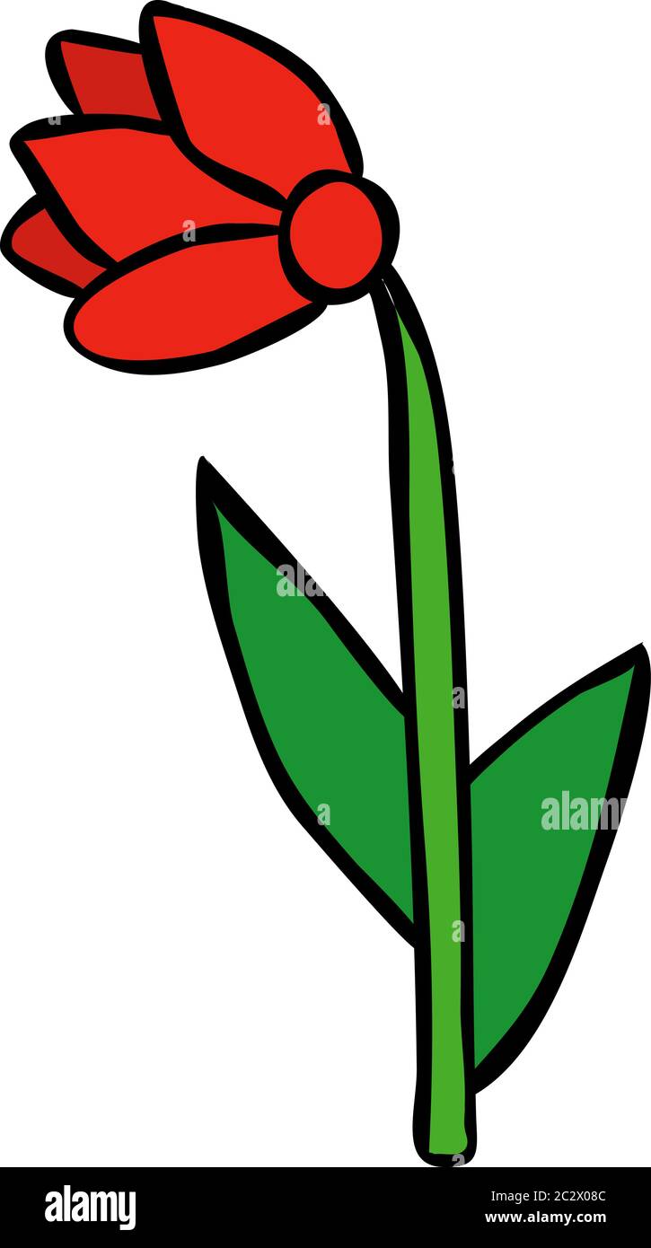 vector, isolated flower simple, for kids Stock Vector Image & Art - Alamy