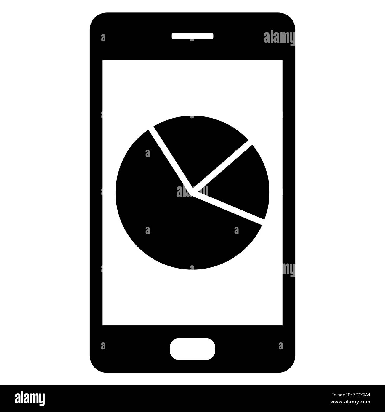 Pie chart and smartphone Stock Photo - Alamy