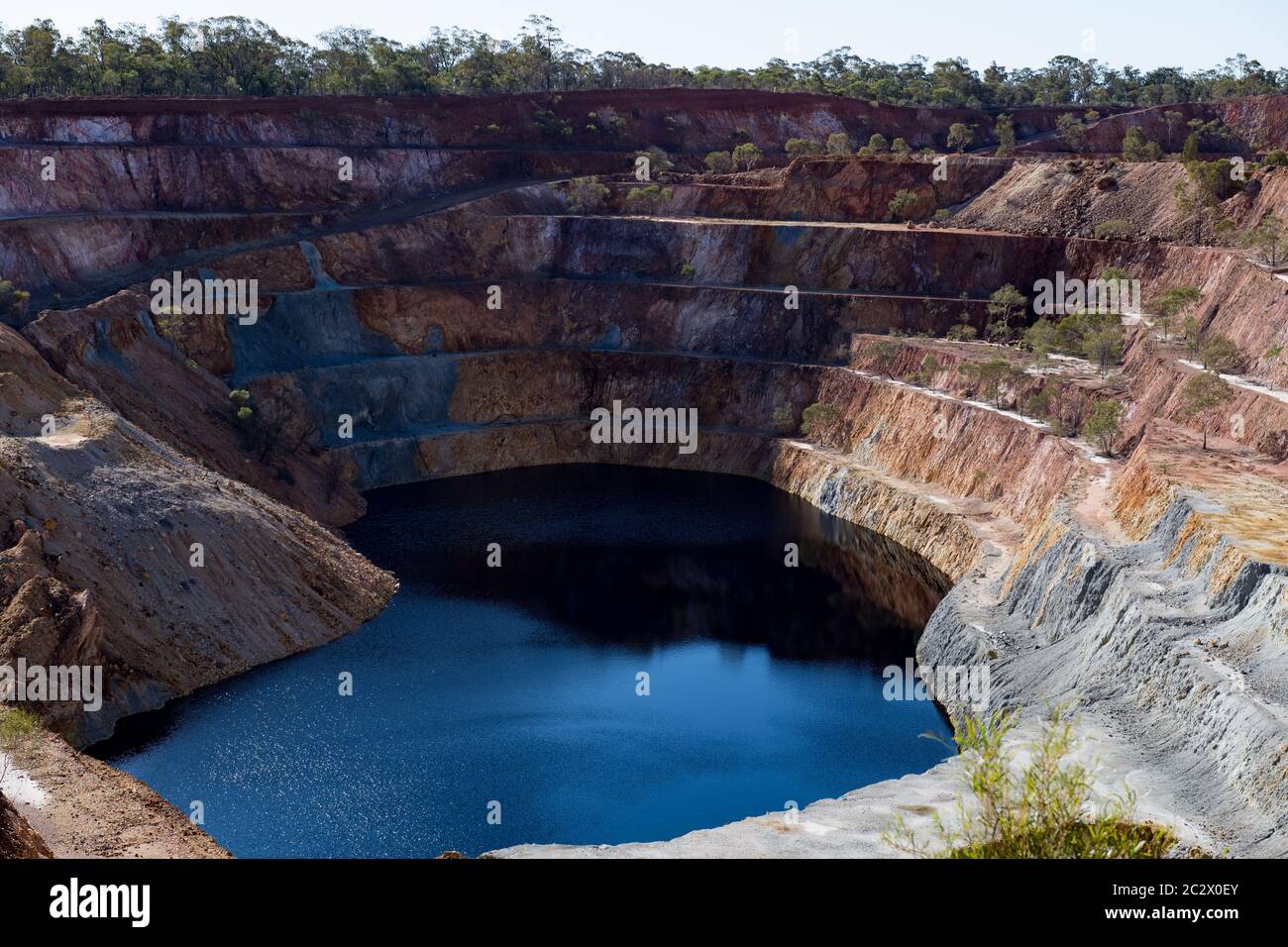 Open cut gold mining complex in Peak Hill, New South Wales, Australia ...