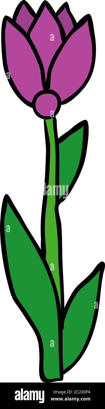 vector, isolated flower cartoon Stock Vector Image & Art - Alamy