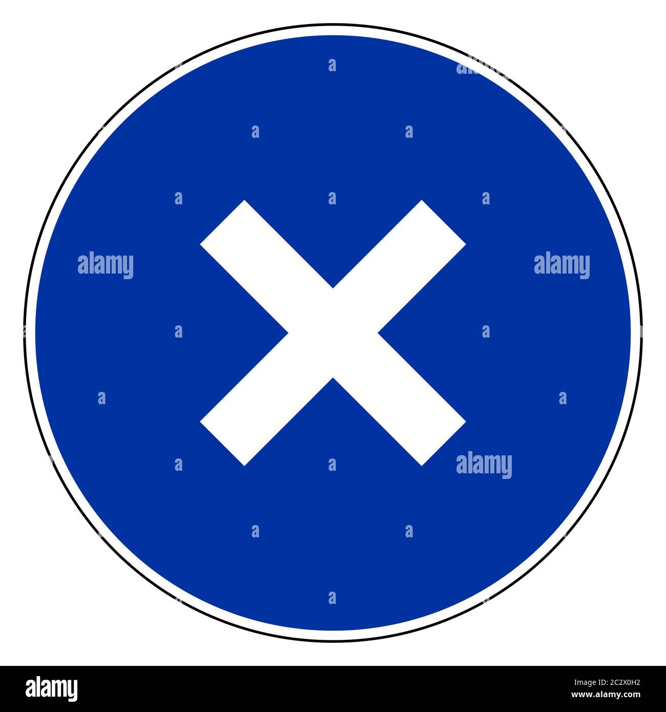 Crossing and blue sign Stock Photo - Alamy