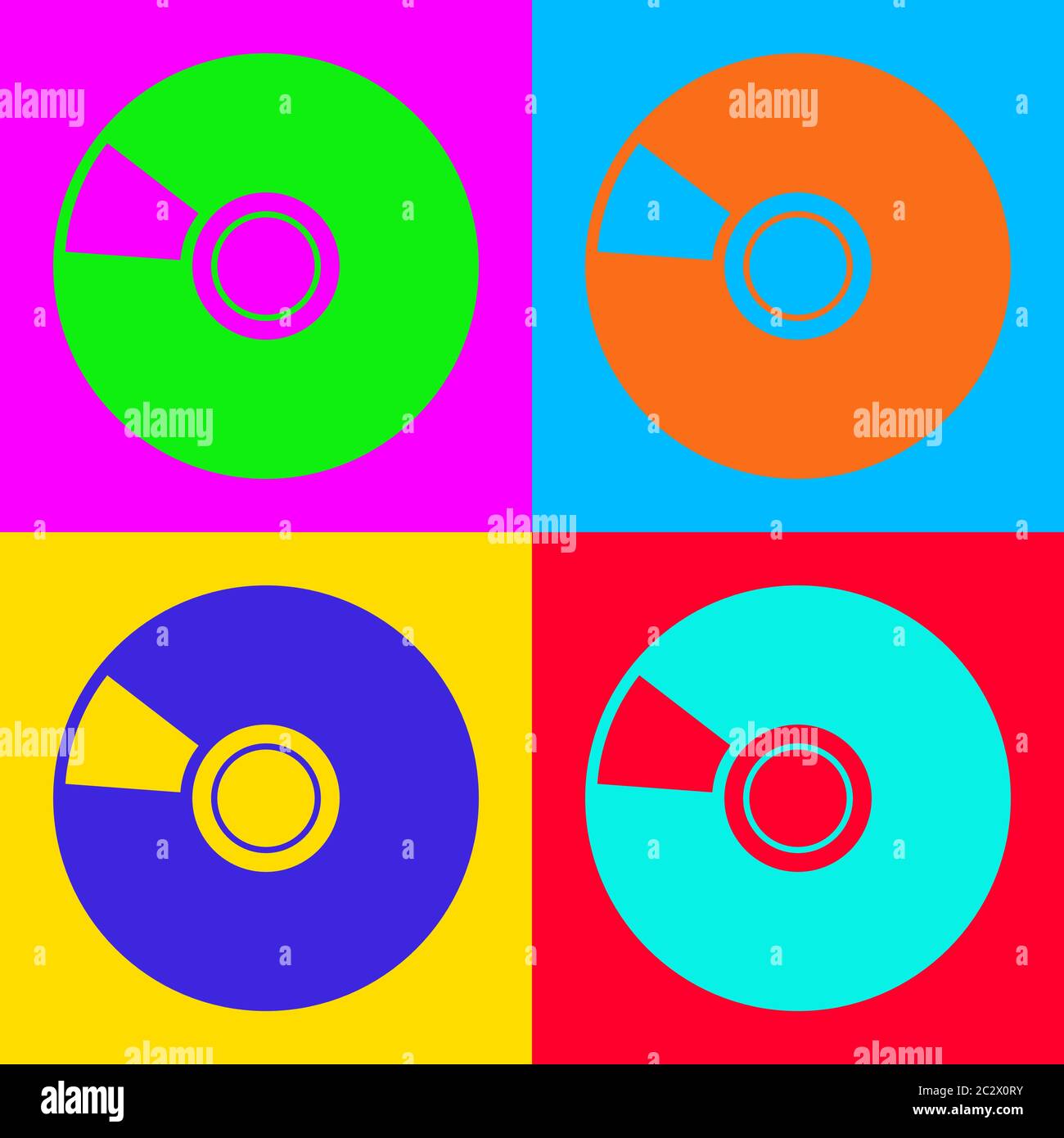 Disc and pop-art Stock Photo - Alamy