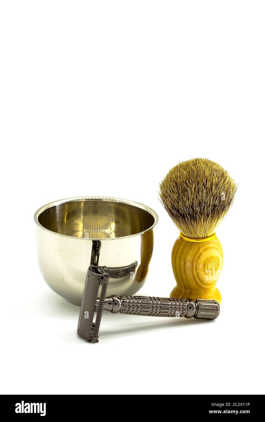 Shaving set soap brush hi-res stock photography and images - Alamy