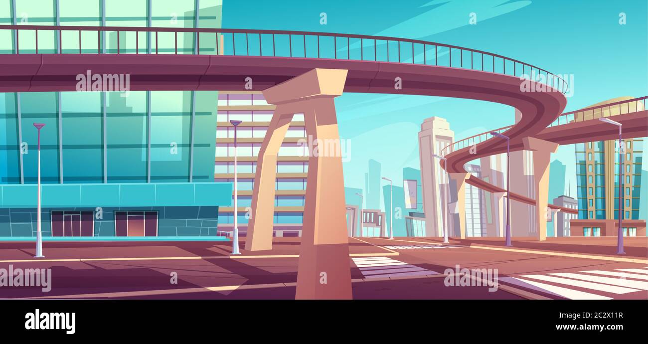 Elevated urban motorway Stock Vector Images - Alamy