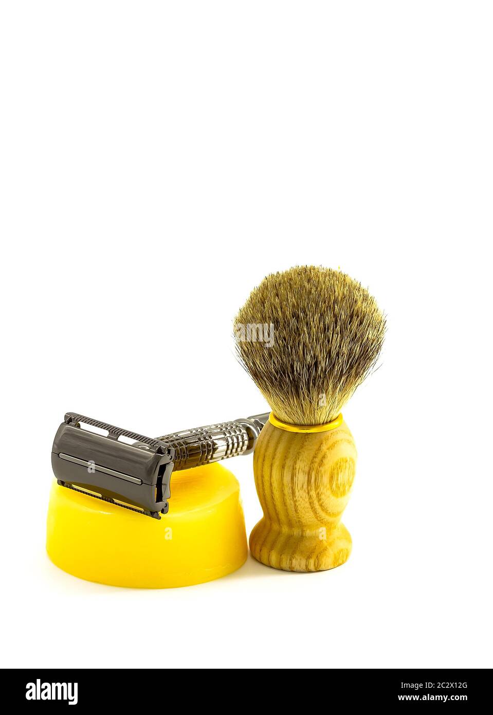 Shaving set soap brush hi-res stock photography and images - Alamy