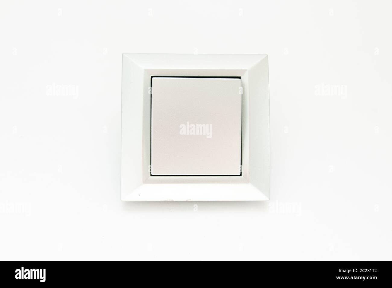 light switch on white background Stock Photo - Alamy