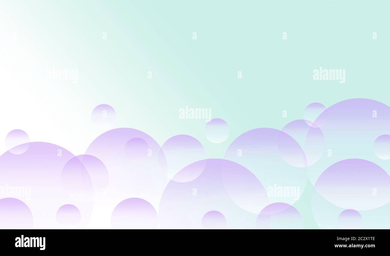 abstract Green background with violet balls Stock Photo - Alamy