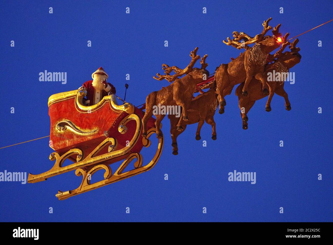 Santas Reindeer Flying