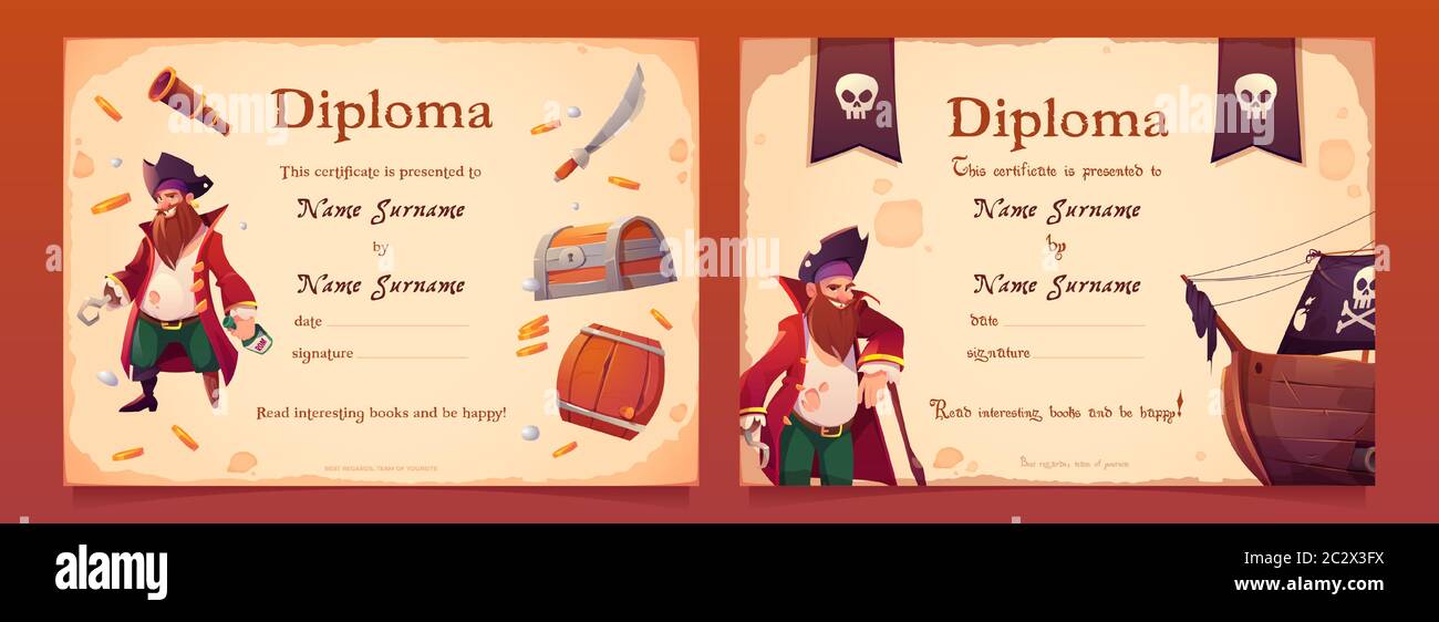 Pirate Certificate Template