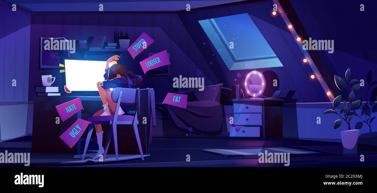 Cyber Bullying Computer Screen