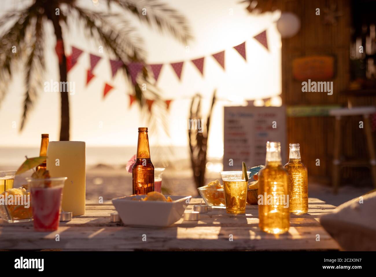 Alcohol on the beach hi-res stock photography and images - Alamy