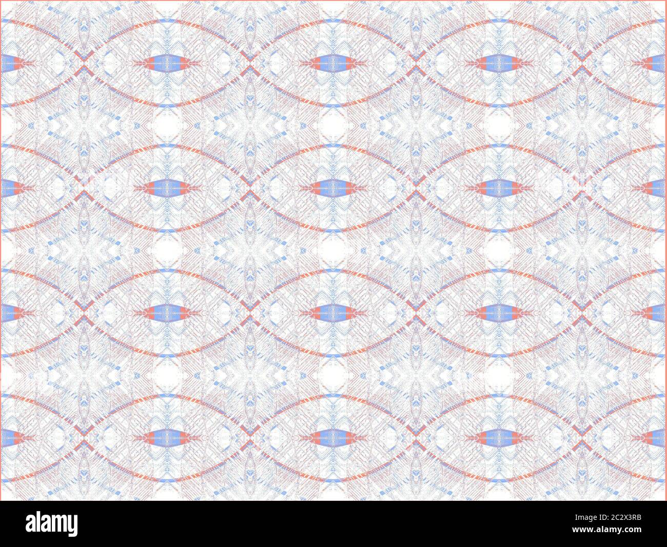 Seamless regular ellipses pattern red and blue on white horizontally ...