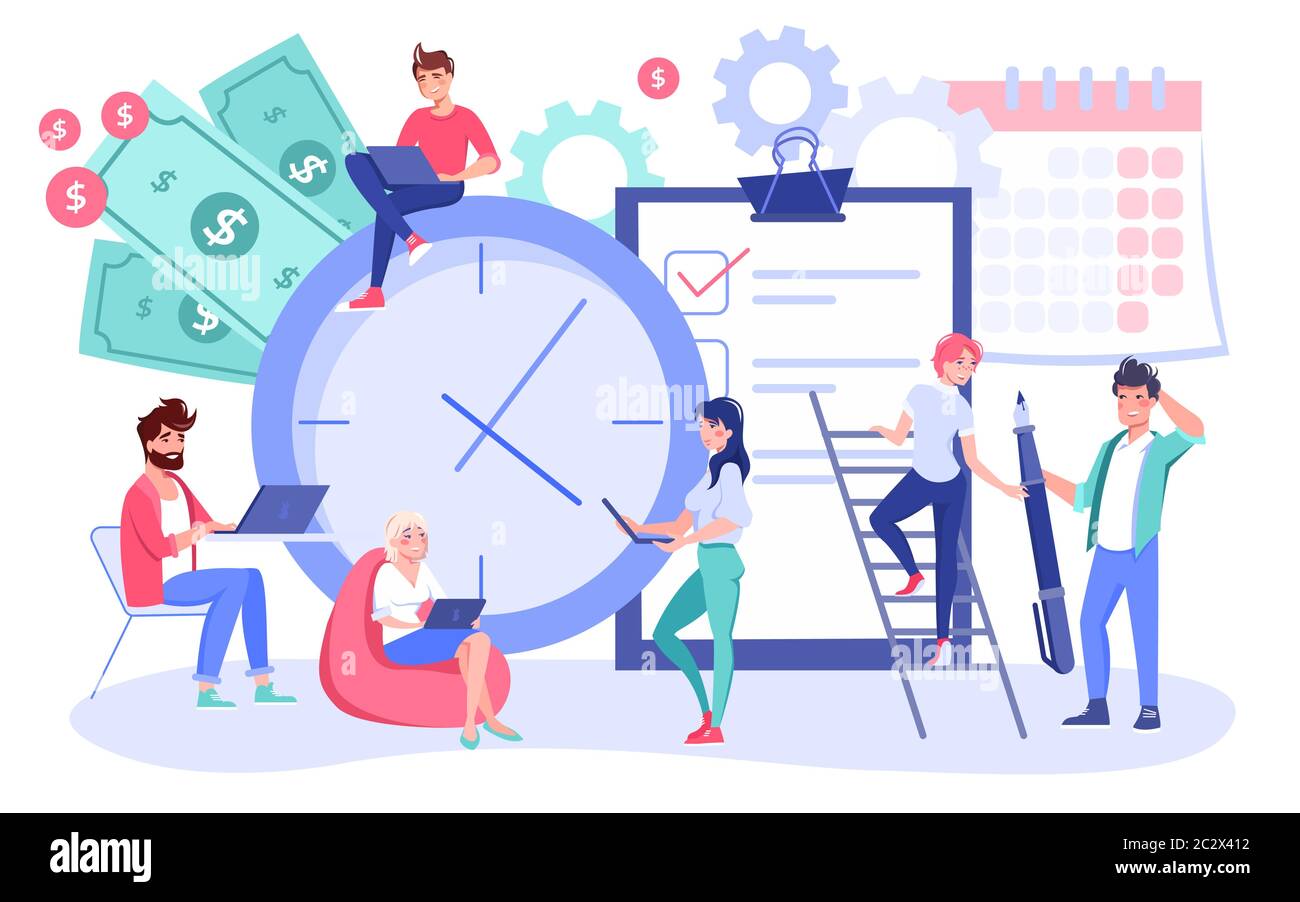 Effective workflow process time management concept Stock Vector Image ...