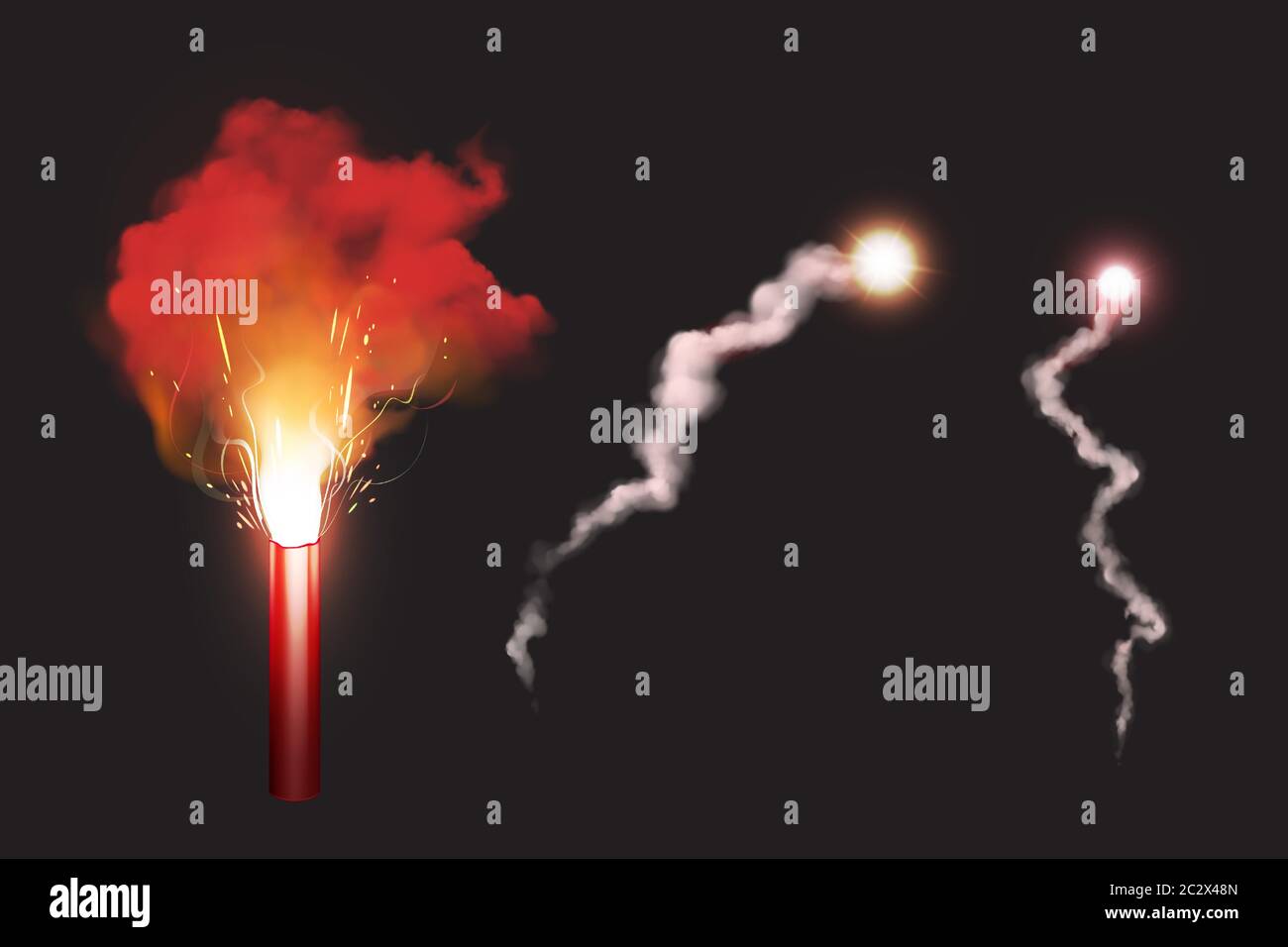 Signal flare gun Stock Vector Images - Alamy
