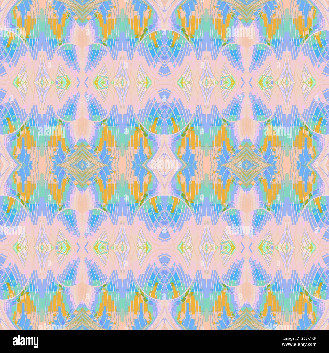 Regular seamless ellipses and diamond pattern pink purple mint orange ...