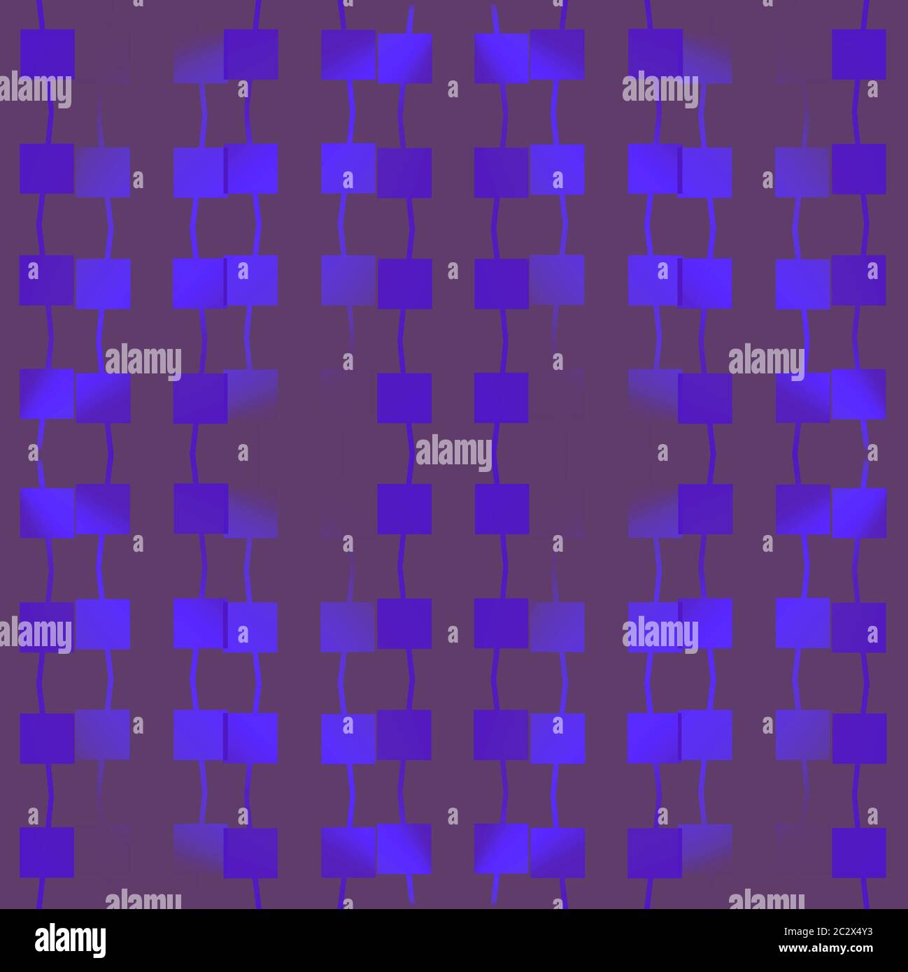 Regular squares pattern with wiggly lines purple dark brown vertically ...