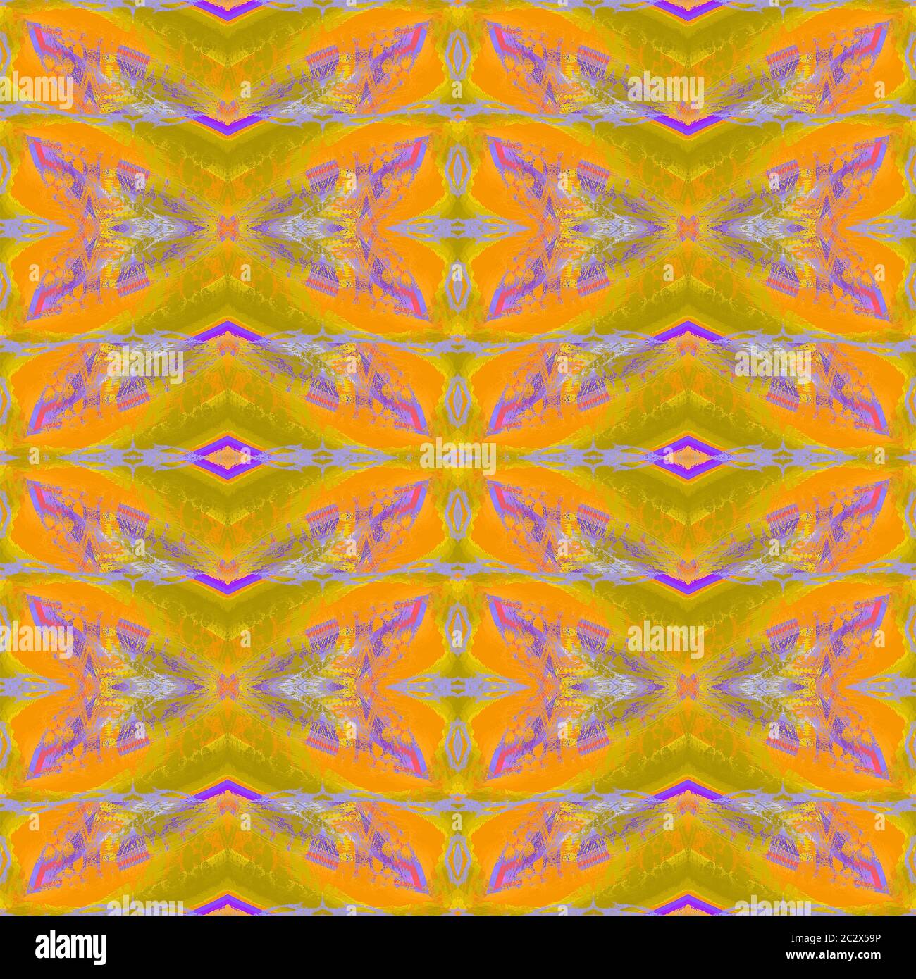 Regular exotic diamond pattern orange olive green and purple Stock ...