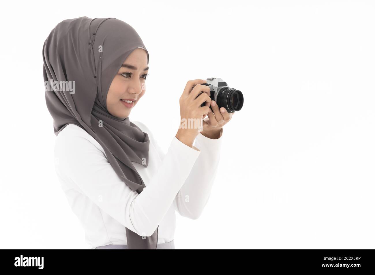 Muslim girl Camera Stock Photo - Alamy