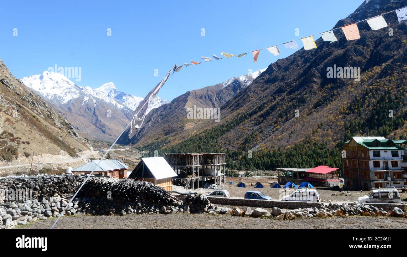 Chitkul india May 2019 - Scenic view of India’s last village. Whole ...